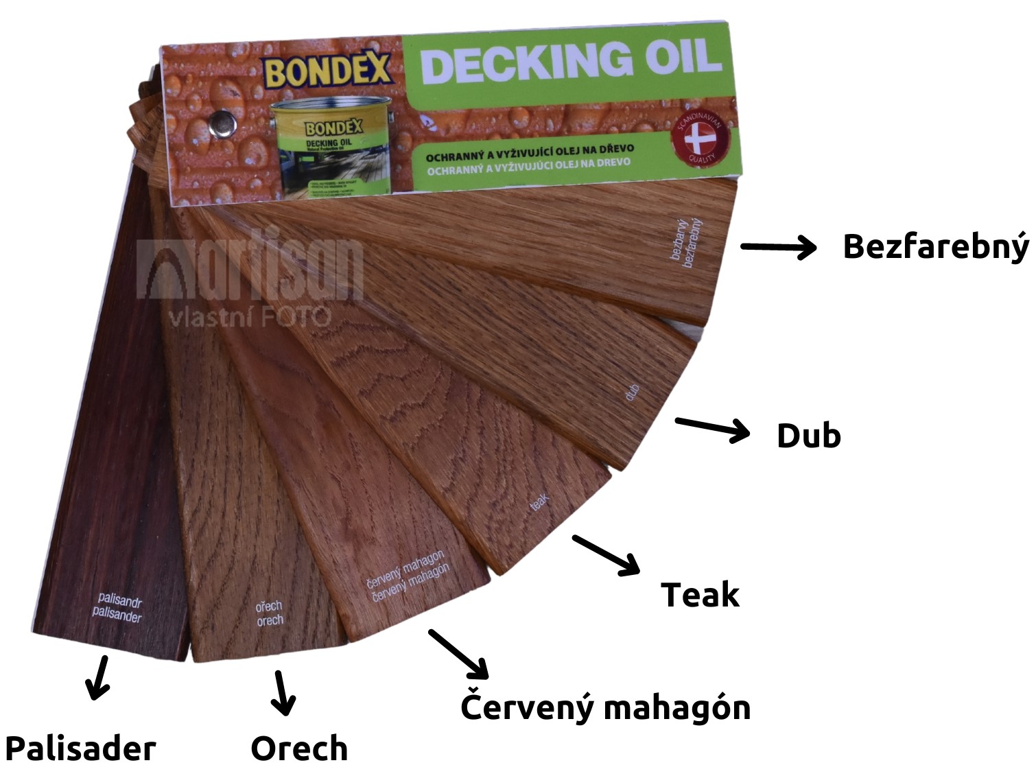 BONDEX Vzorkovník Decking Oil - vejár - hotline denne aj cez víkend ...